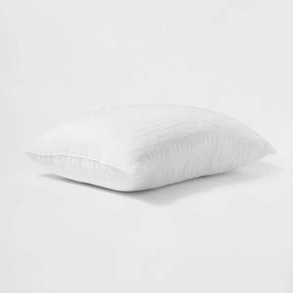 Room Essentials Standard/Queen Medium 2pk Plush Knit Bed Pillows- White ...