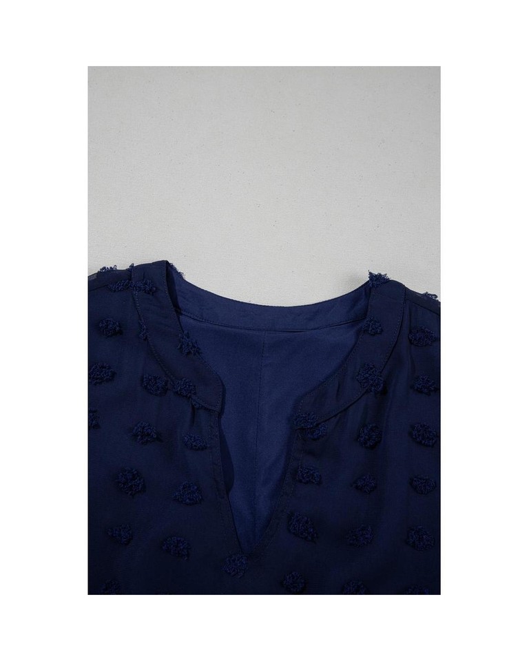 Azura Exchange Textured Short Sleeve Dress Women Navy Blue Plus Size ...