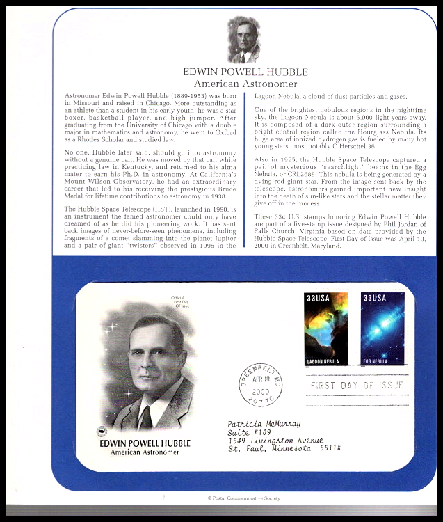 Edwin Powell Hubble Postage Stamp Hubble Biography Discount