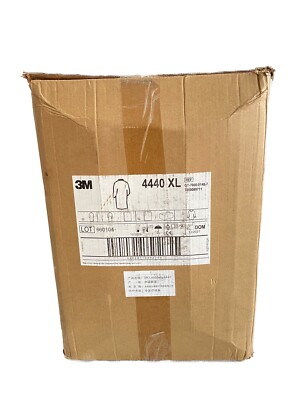 (50/Cs) 3M Disposable Lab Coat Jacket w/Zipper Collar Knit Cuffs Size ...