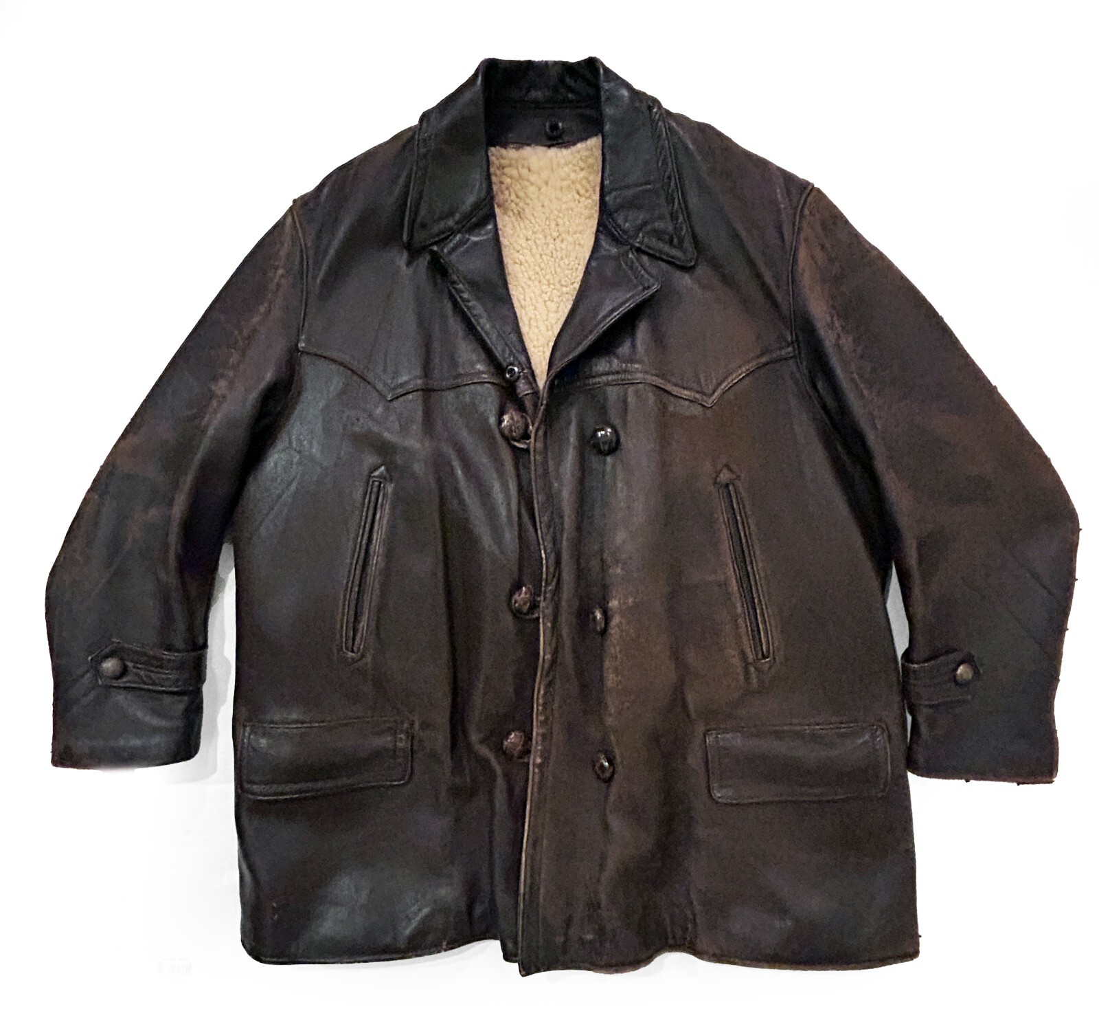 Rare 50s German Leather Jacket with detachable shearl… - Gem