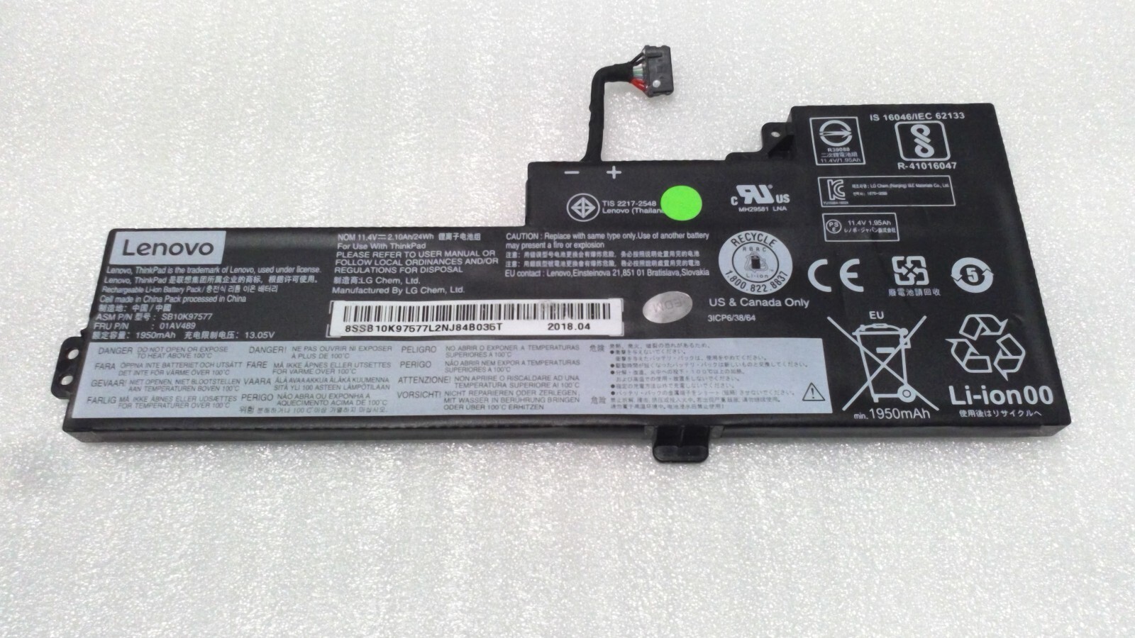 Genuine Lenovo Battery SB10K97577 for ThinkPad T470 T480 01AV489 | eBay