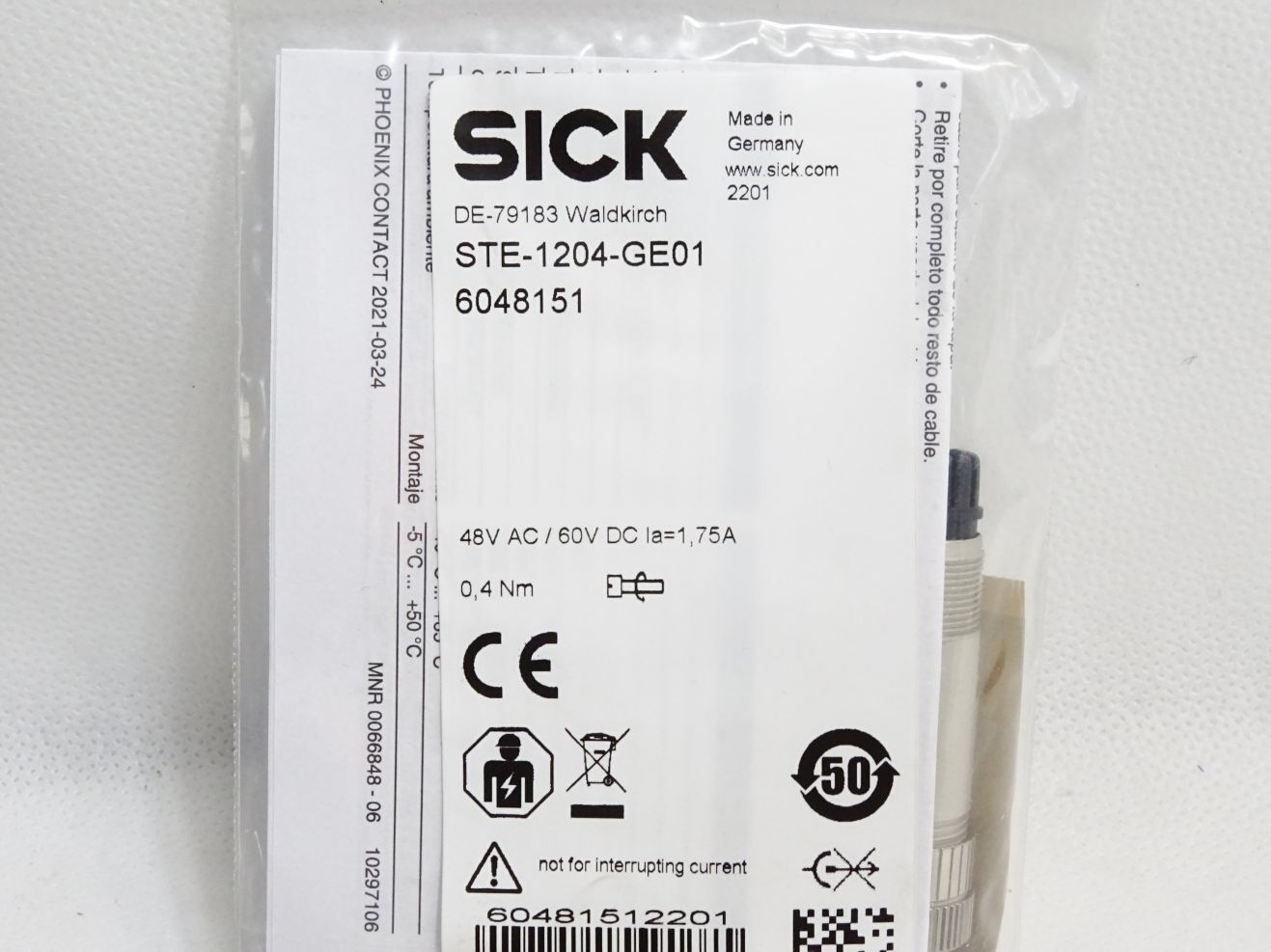 Sick 6048151 STE-1204-GE01 Steckverbinder / Neu OVP | eBay
