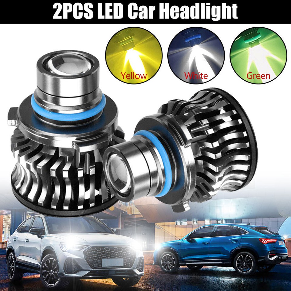1 Pair H11 9005 9006 LED Laser Headlight Bulbs Projector Lens Fog Light ...