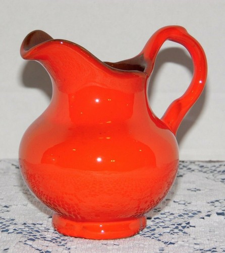 Vintage Frankoma Pottery #40A FLAME RED CREAMER~ SMALL PITCHER | eBay