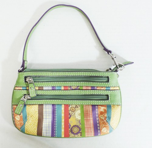 Fossil Women's Multi Colored Patchwork Purse Single Strap Free Shipping ...