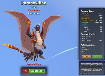 Parahexilian Species | Creatures of Sonaria | Roblox | eBay