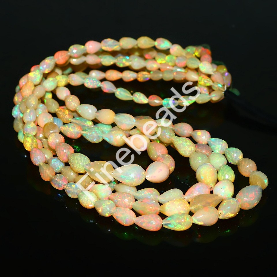 Natural Ethiopian Welo Opal Fire Ethiopian Fire Opal Gemstone Drops ...