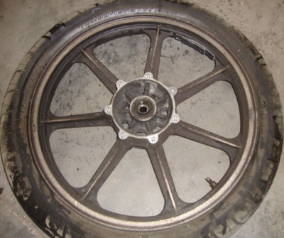 1981 Kawasaki KZ750 KZ 750 H KZ750H Front Wheel Rim Tire 100/90-19 | eBay