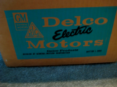 New VINTAGE DELCO 1/6 hp 115v 1725 RPM AC Electric Motor Model A-8265 w ...