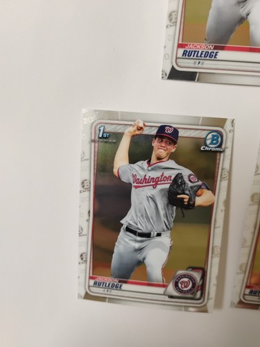2020 Jackson Rutledge 1st Bowman Chrome Prospects BCP-91 Nationals ...