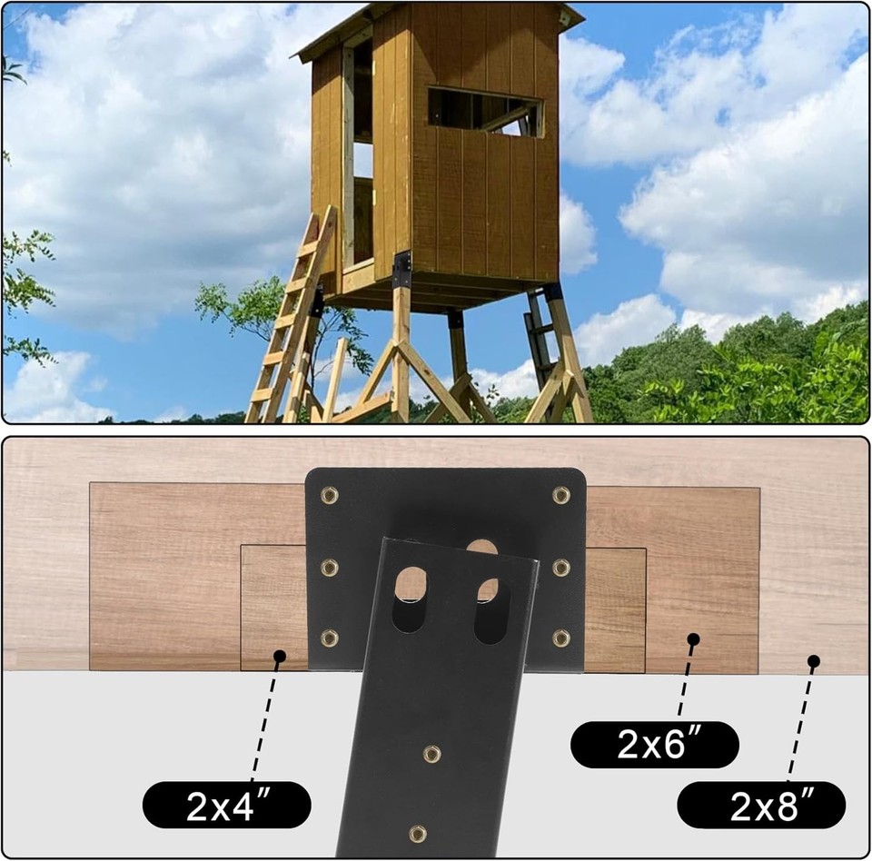 Deer Stand Brackets, 4 X 4 Brackets for Deer Stand with Powder Coated ...