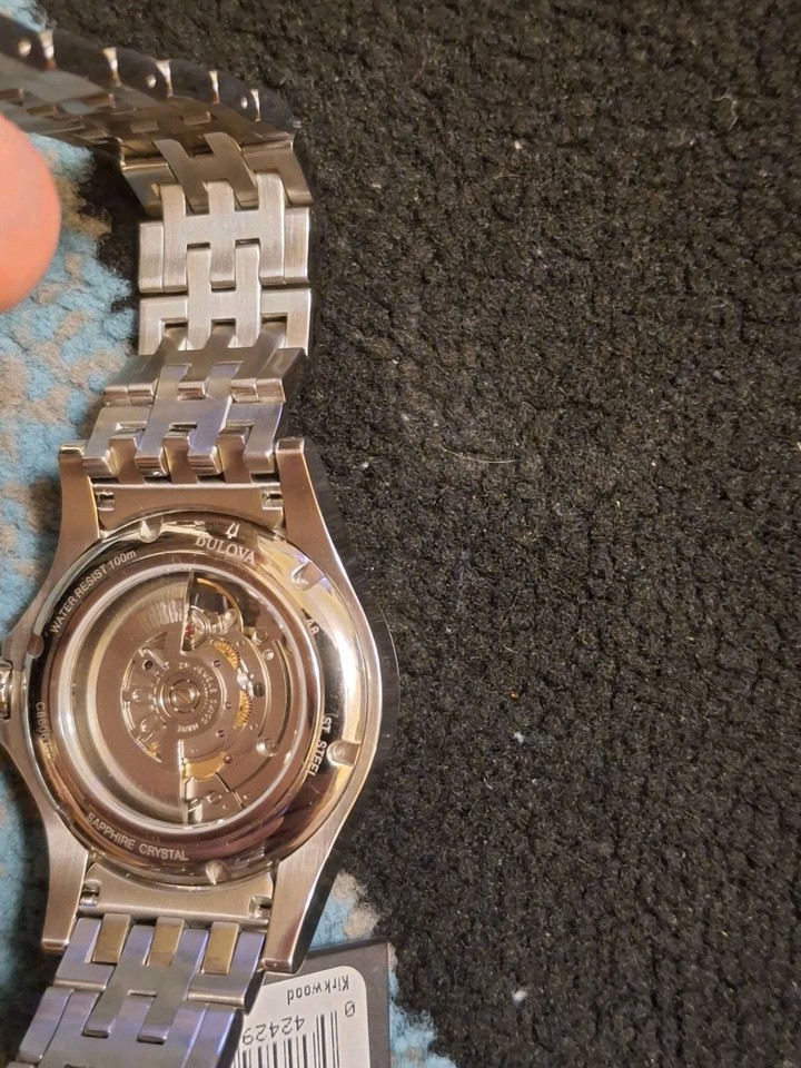 Bulova Accutron Kirkwood Automatic Swiss Mens Watch 63A103 A8 2008 NEW ...
