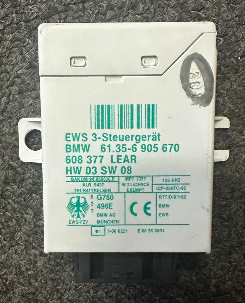 BMW E46 E39 E38 E83 E53 E85 E86 E52 3 5 7 X5 Z4 EWS 3 IMMOBILIZER CNTR ...