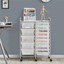 Utility Cart with 15 Drawers Rolling Storage Cart Tools Scrapbook Paper ...