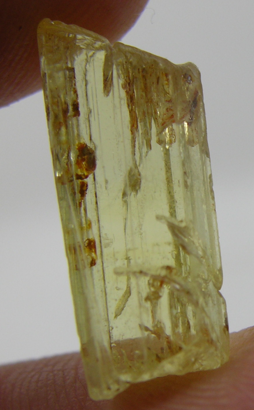 6.40ct Cambodia Natrual Rough Beryl Heliodor Crystal Stick Specimen 1 ...