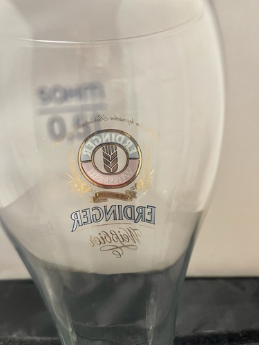 Erdinger Weissbrau German Pilsner Beer Glasses - 2pc .5L Aus Bayern 9 3 ...