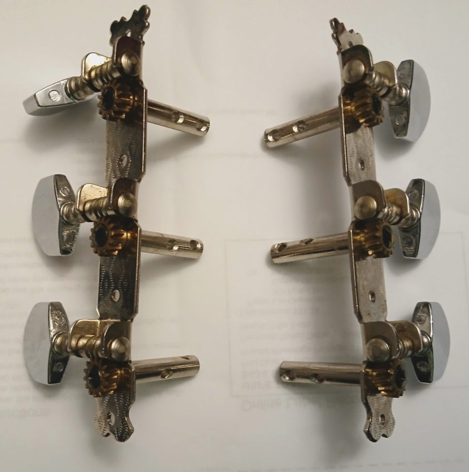 Set 3L 3R Tuners Universal Plate Tuning Pegs Use for Open or Solid ...