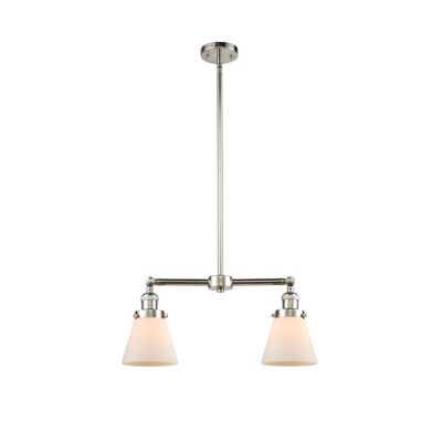 Innovations 2-L SM Cone 22" Chandelier, 209 Series, PN/WH - 209-PN-G61 ...