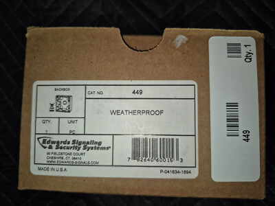 EST Edwards 449 Fire Alarm Back Box NEW IN BOX | eBay