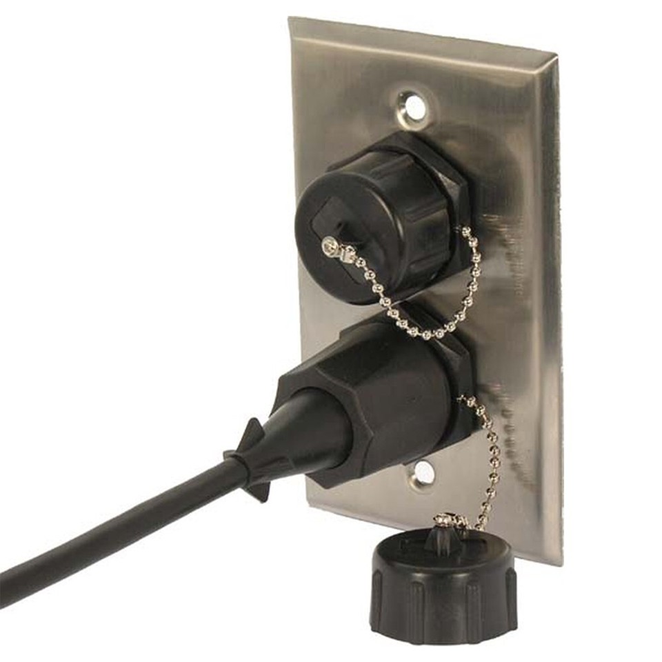 2-Port Single Gang Outdoor Stainless Steel Water Seal RJ45 Bulkhead ...