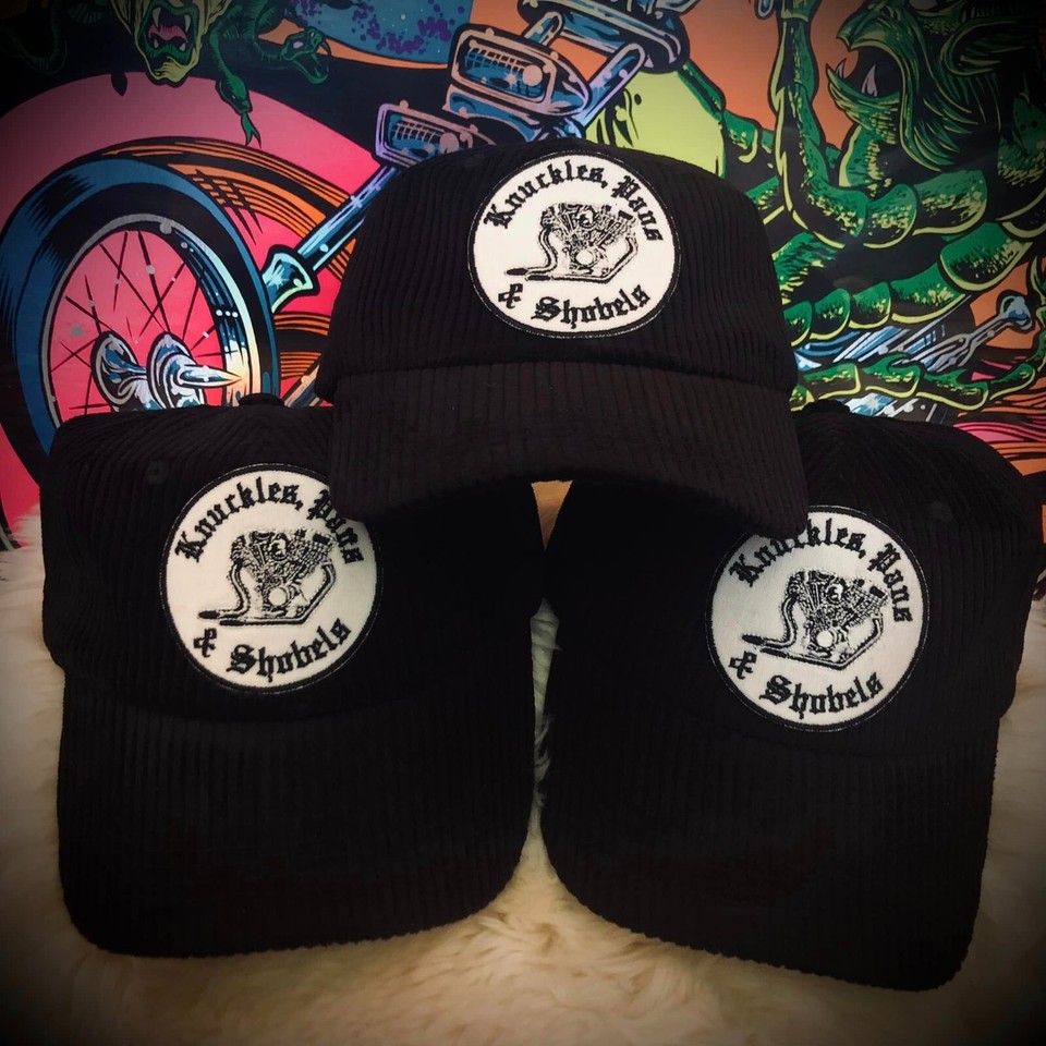 Harley Engine Corduroy Hat Panhead Knucklehead Shovelhead chopper ...