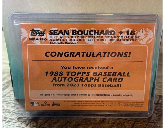 2023 Topps Series 1 - 1988 Topps Baseball Autographs Black #88BA-SBO ...