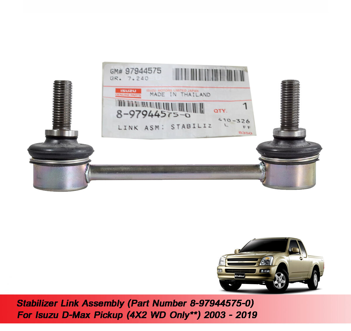 Stabilizer Link Assembly 8979445750 For Isuzu Dmax 4X2 2003 2004 2005 ...