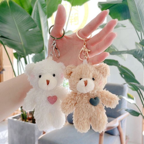 12cm Soft Cotton Plush Cute Bear Keychain Toys Key Ring Pendant | eBay