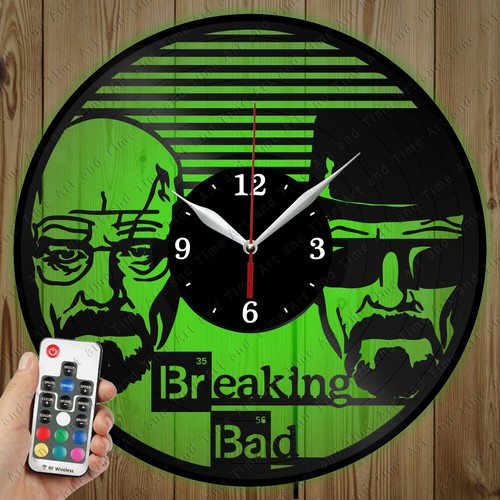 LED Vinyl Clock Breaking Bad LED Wall Art Decor Clock Original Gift ...