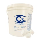 C3 Stabilized 1" Trichloro Chlorine Swimming Pool Tablets (Choose Size ...
