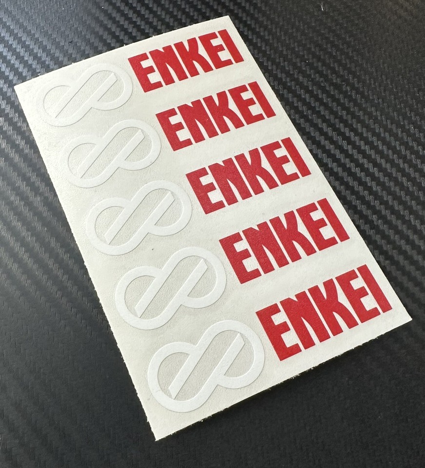 5 Enkei Logo Vinyl Decals Stickers for Spokes of Wheels Rims You Pick ...