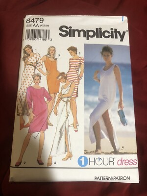 Simplicity Pattern 8479 Misses Knit Dress One Hour Two Lengths Size 2 ...