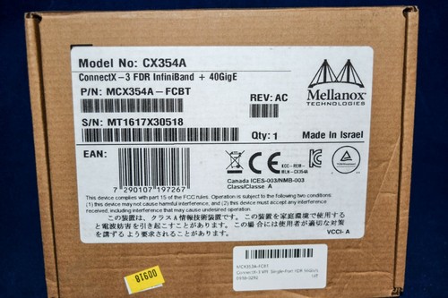 Mellanox MCX354A-FCBT CX354A ConnectX-3 VPI 40/56GbE Dual-Port QSFP ...