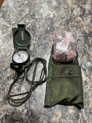 🧭 Lot of 2 – U.S. Army Issue Lensatic Compasses with 1 Pouch | eBay