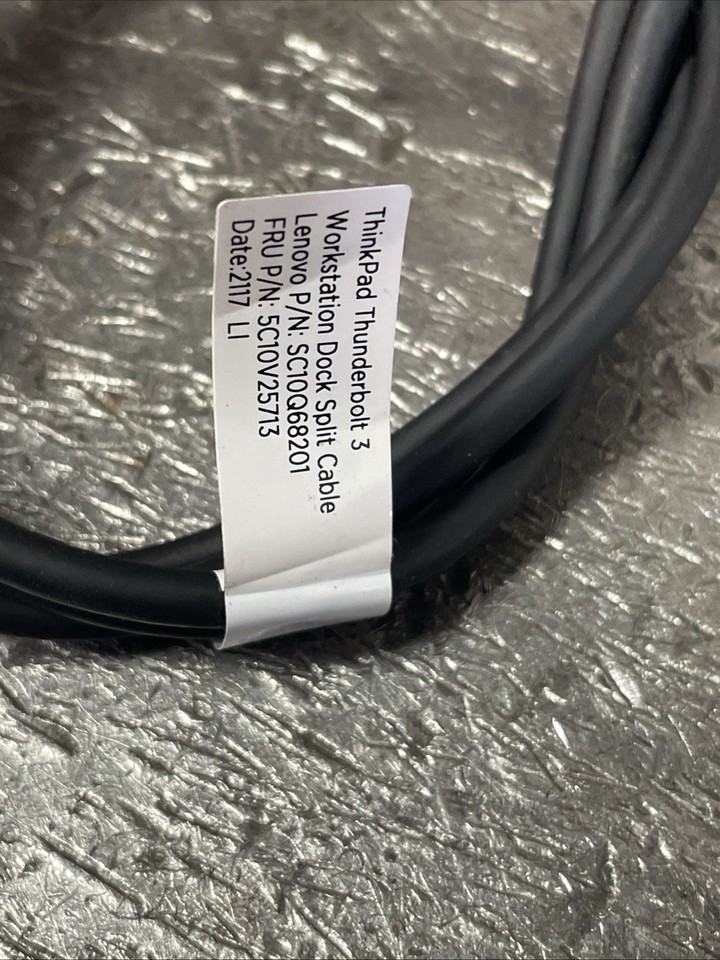 Lenovo Thinkpad Thunderbolt 3 Workstation Dock Split Cable SC10Q68201 ...