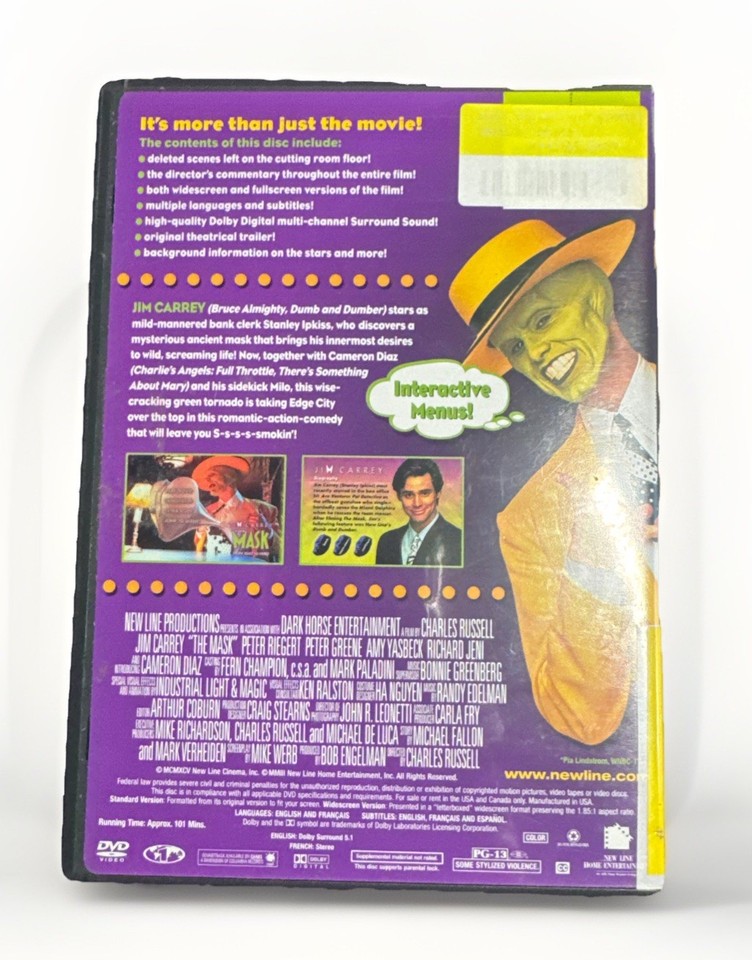 THE MASK FROM ZERO TO HERO WITH JIM CARREY & CAMERON DIAZ SNAPPER CASE ...