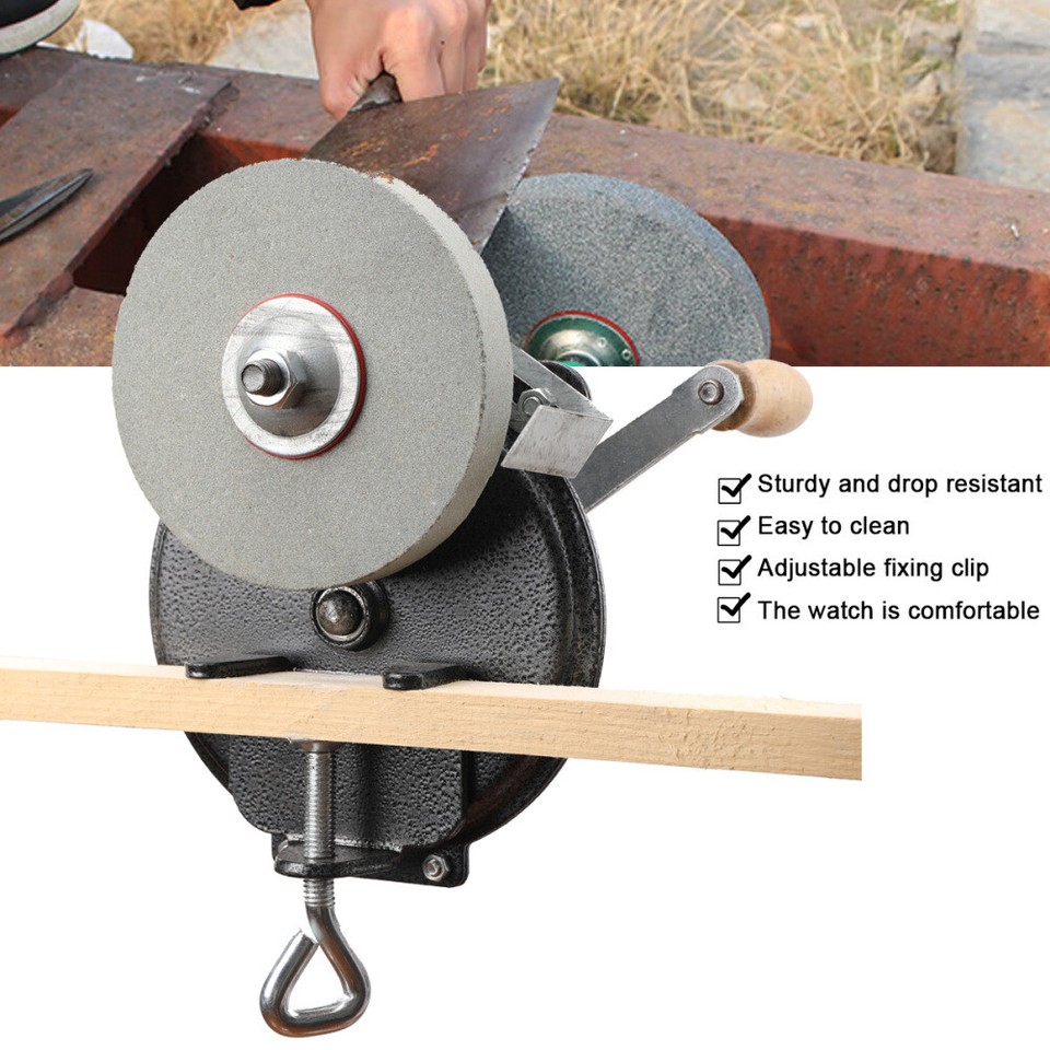 Hand Crank Grinder Wheel Manual Grinder Grinding Machine Sharpener Tool ...