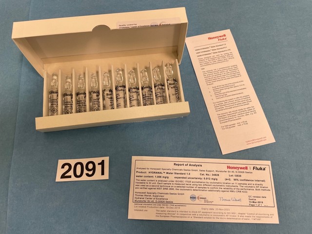() Honeywell Fluka 34828-40ML HYDRANAL Water Standard 1.0 Ampoules for ...