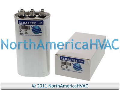 45/5 uf MFD Oval 370 / 440 Volt Capacitor Fits GE Genteq Z97F9693 ...