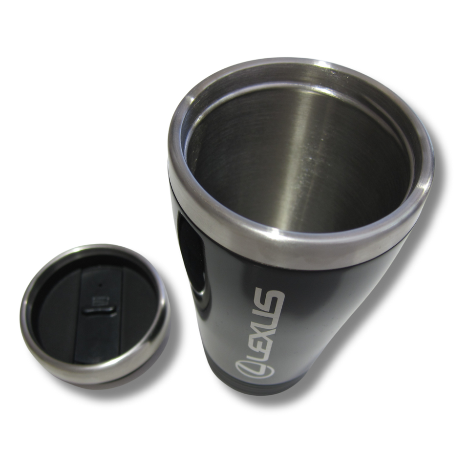 Lexus Logo Black 16oz Stainless Steel Tumbler Travel Mug Official ...