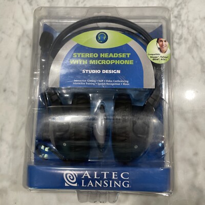 altec lansing ahs515 stereo headset with microphone studio design Skype Yahoo 21986942306| eBay