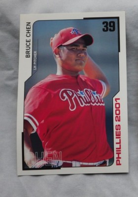 Bruce Chen Phillies 4x6 Baseball Card 2001 | eBay