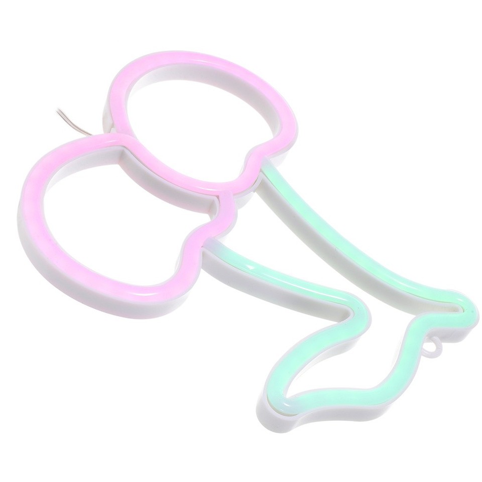 LED Neon Sign Cherry Neon Sign Lamp Battery Operated Neon Light Home ...