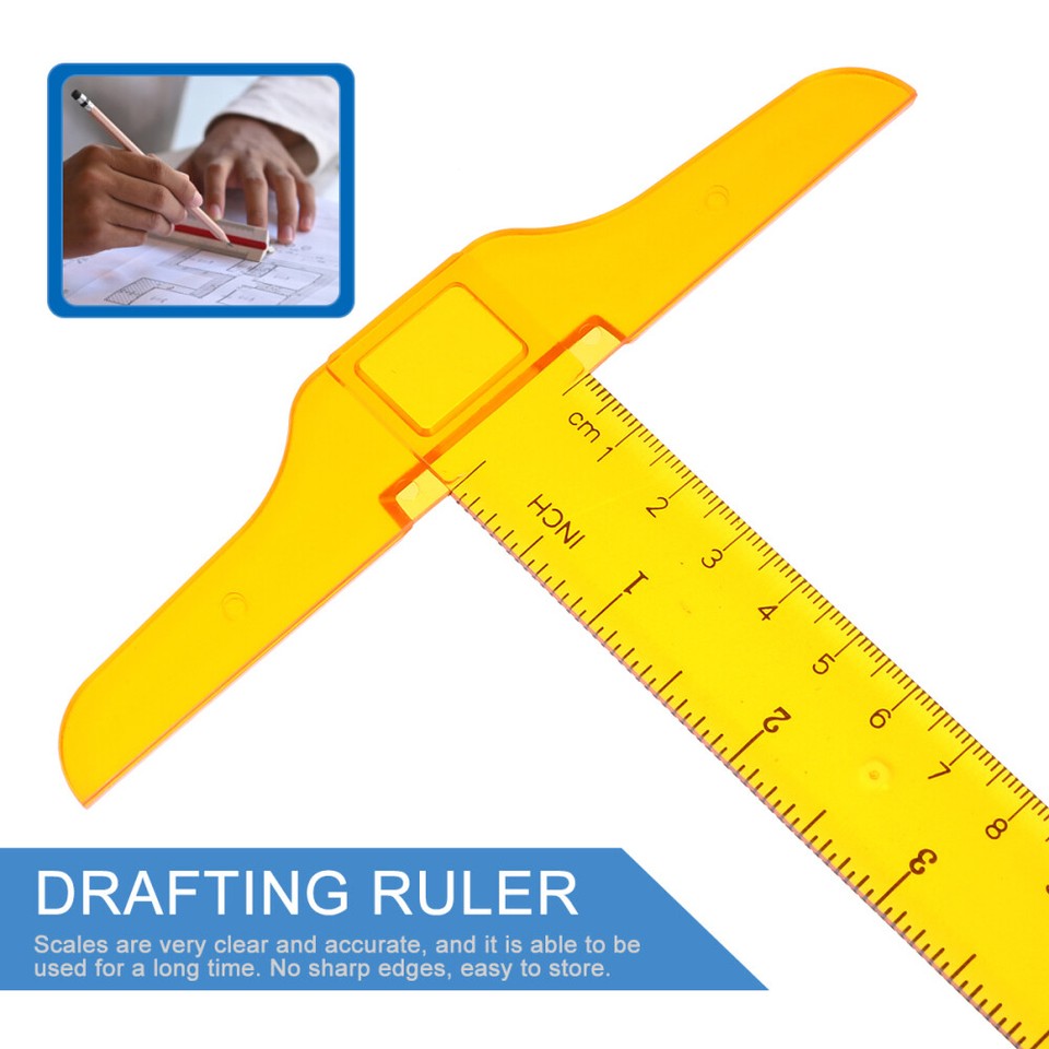 2 Pcs Junior T- Square Clear Drafting Ruler T Square Measuring Ruler | eBay