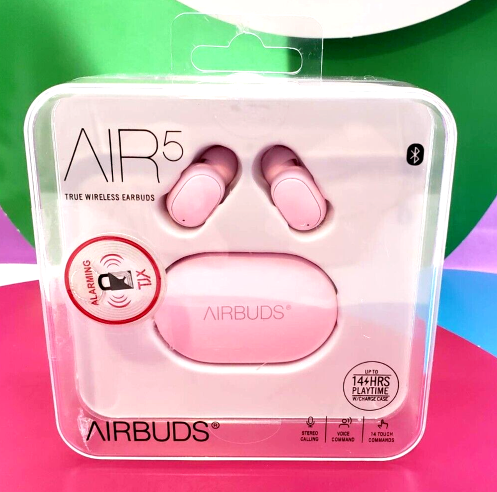 AIR 5 PINK true wireless earbuds 14 hours playtime 30098 | eBay