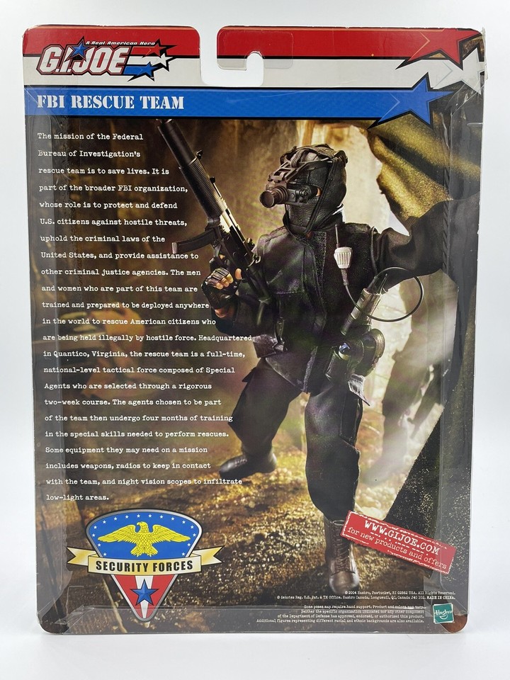 GI Joe FBI Rescue Team Security Forces 12" action figure 2004 Rare | eBay