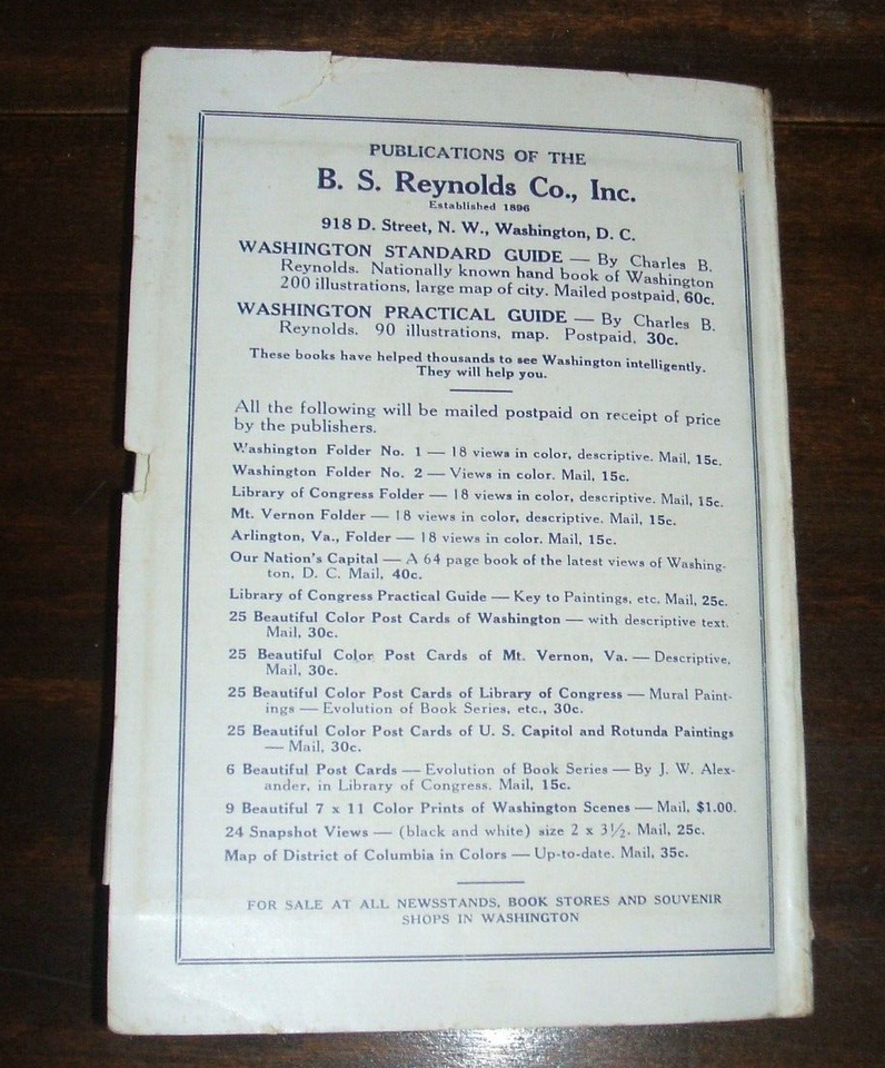 1944 Washington Standard Guide with Fold Out Map Illustrated Washington ...