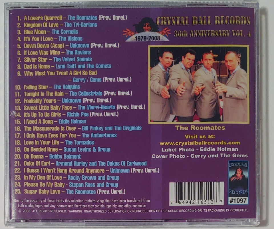 CRYSTAL BALL RECORDS - 30TH ANNIVERSARY VOL 4 CD BRAND NEW | eBay