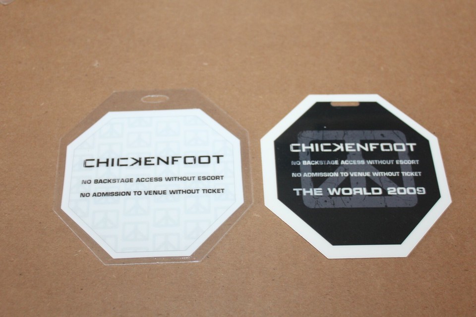 Chickenfoot - 2 x Backstage Pass - Lot # 19 - Sammy Hagar Joe Satriani ...